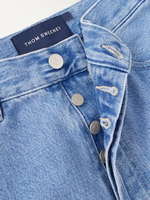 Thom Sweeney Easy Fit Straight-leg Jeans