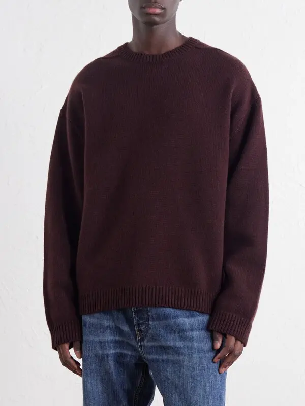Studio Nicholson Hemyl Oversized Wool Sweater - Burgundy