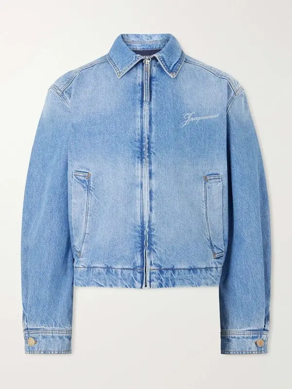 Jacquemus Logo-print Denim Jacket - Blue