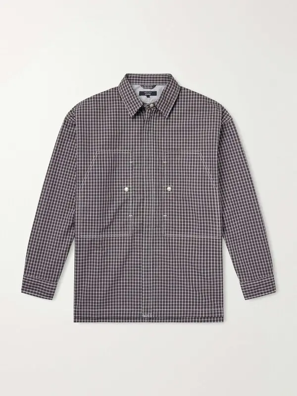 Comme Des Garçons Checked Cotton-shell Overshirt - Black