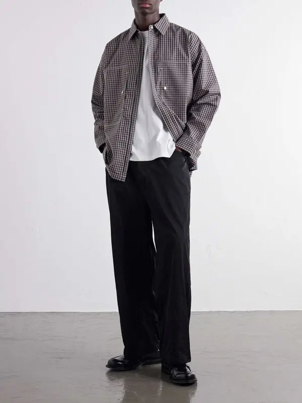 Comme Des Garçons Checked Cotton-shell Overshirt