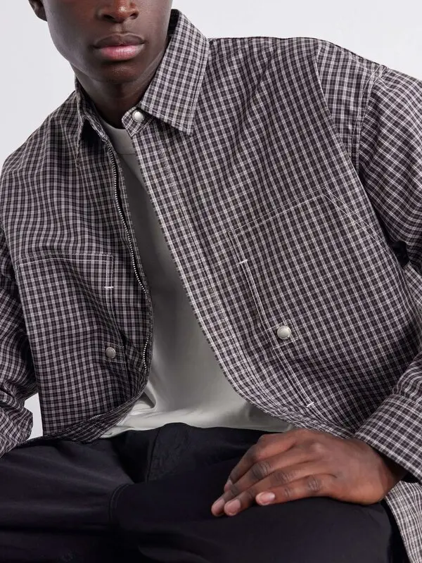 Comme Des Garçons Checked Cotton-shell Overshirt