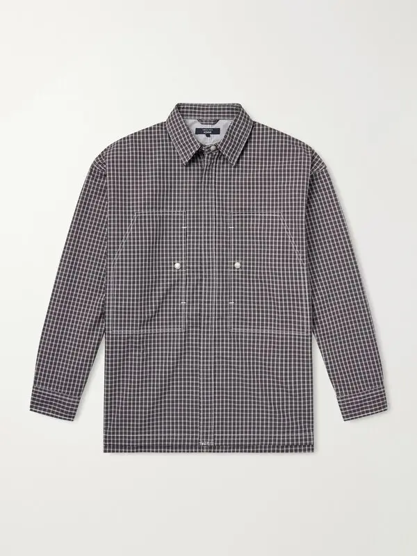 Comme Des Garçons Checked Cotton-shell Overshirt - Black