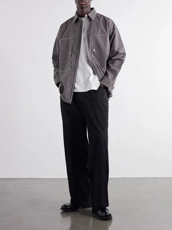 Comme Des Garçons Checked Cotton-shell Overshirt - Black