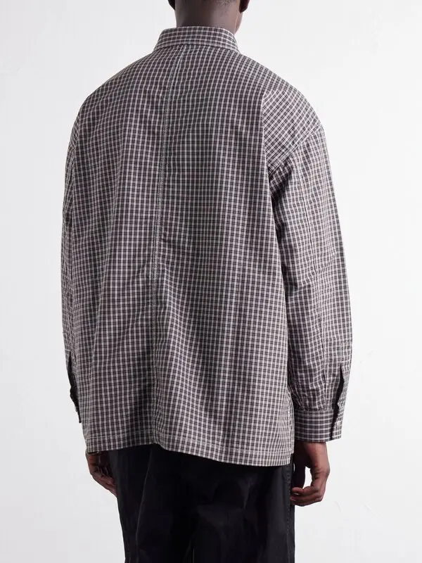 Comme Des Garçons Checked Cotton-shell Overshirt - Black