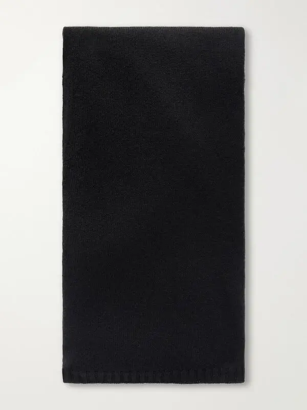 THE ELDER STATESMAN Cashmere Scarf - Black