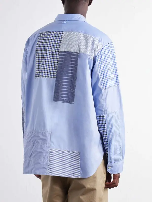 Junya Watanabe Patchwork Cotton-poplin Shirt