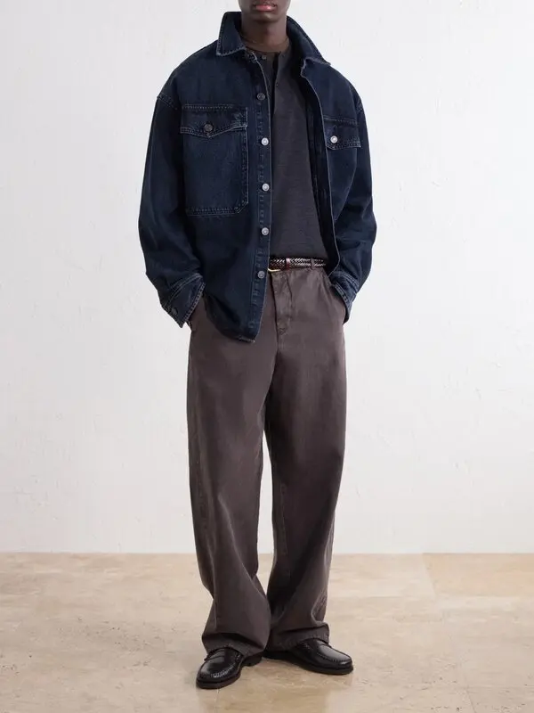 A.PRESSE Wool Henley Sweater - Gray