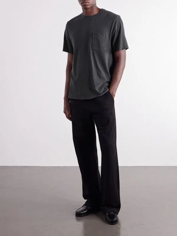 JAMES PERSE Slub Cotton-jersey T-shirt - Black