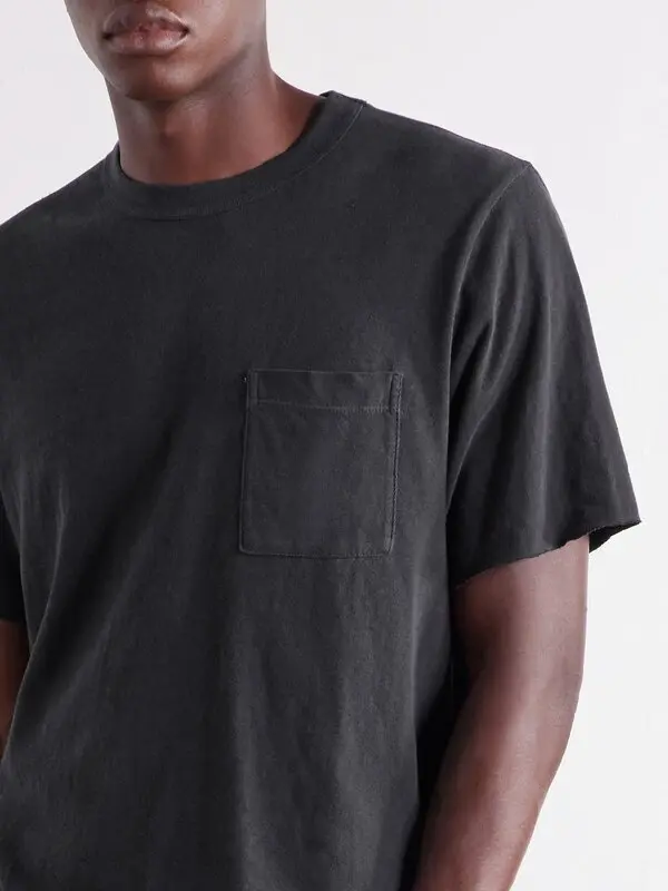JAMES PERSE Slub Cotton-jersey T-shirt - Black