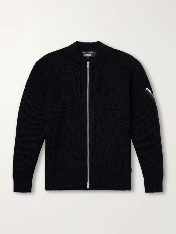 Comme Des Garçons Wool Zip-up Cardigan