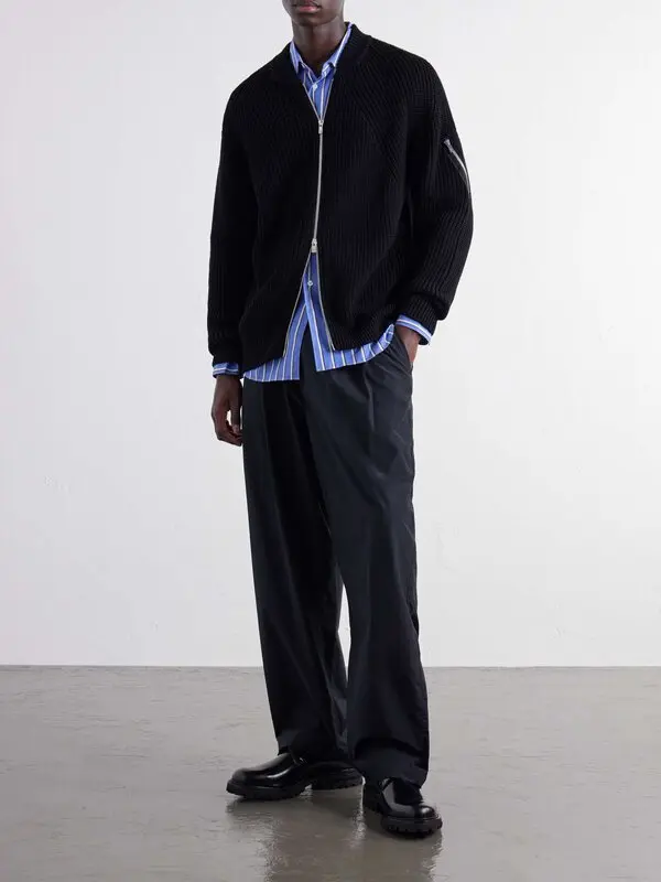 Comme Des Garçons Wool Zip-up Cardigan