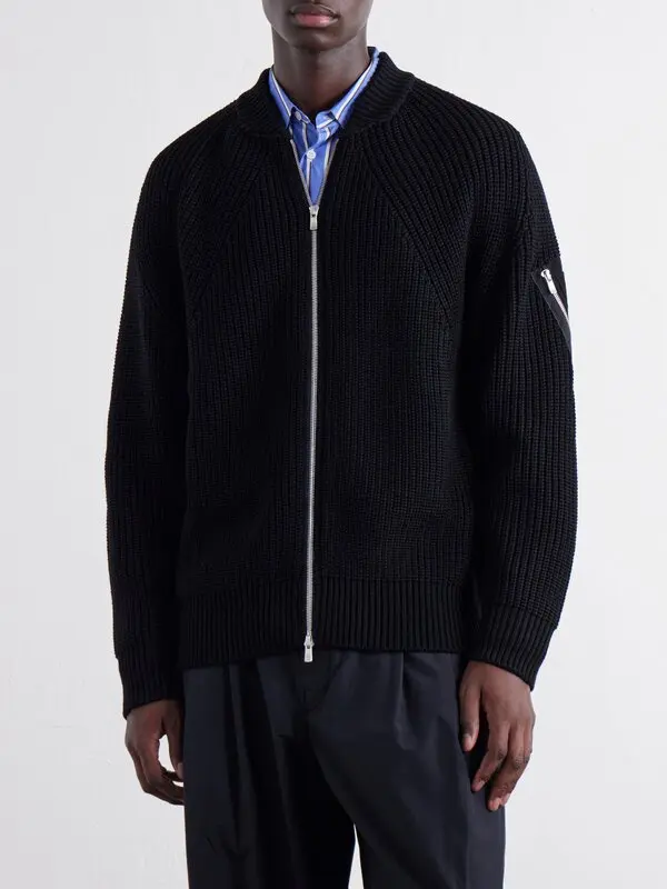 Comme Des Garçons Wool Zip-up Cardigan