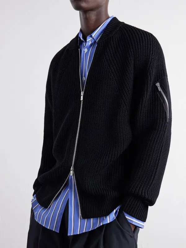 Comme Des Garçons Wool Zip-up Cardigan