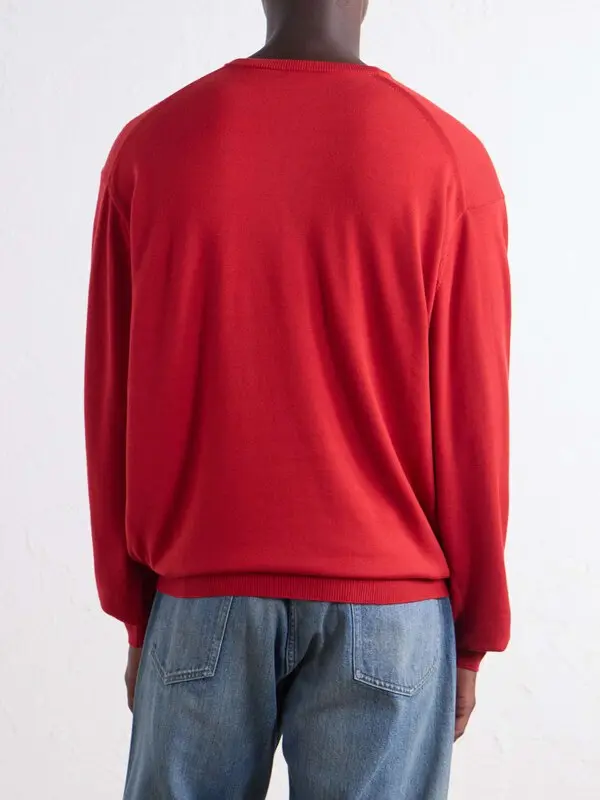 A.PRESSE Wool Henley Sweater