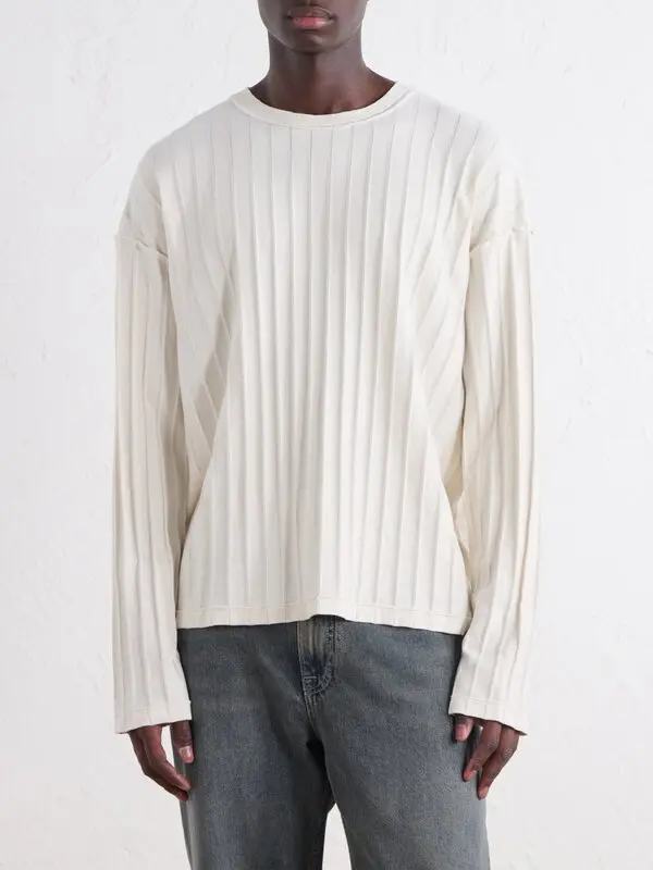 MFPEN Ribbed Cotton-jersey T-shirt - Neutrals