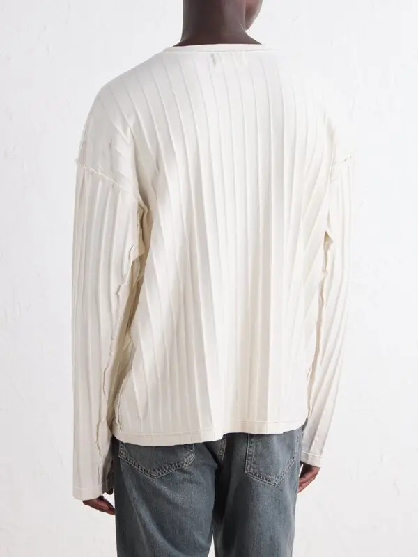 MFPEN Ribbed Cotton-jersey T-shirt - Neutrals