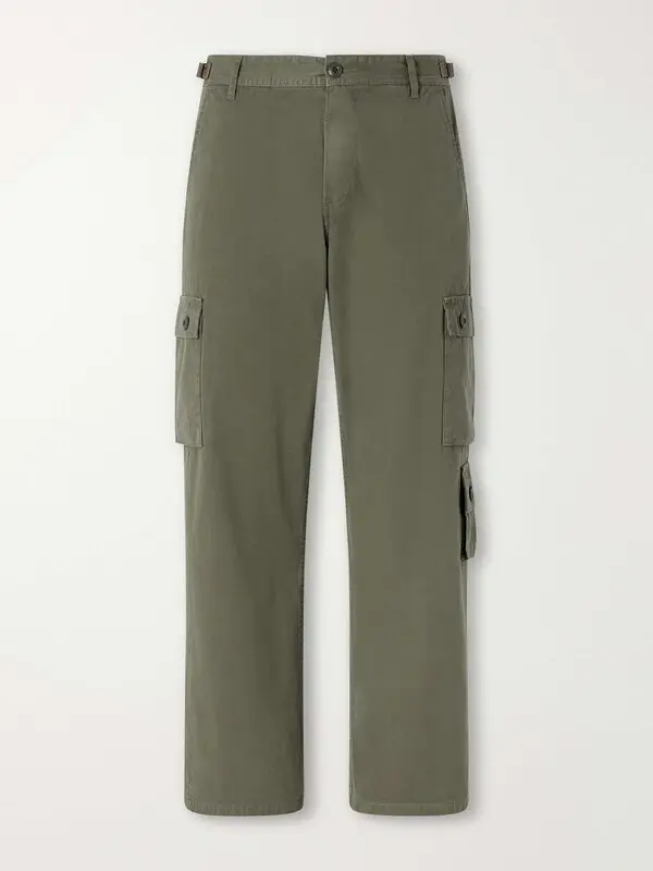 HUMAN MADE Straight-leg Logo-appliquéd Cotton Cargo Trousers