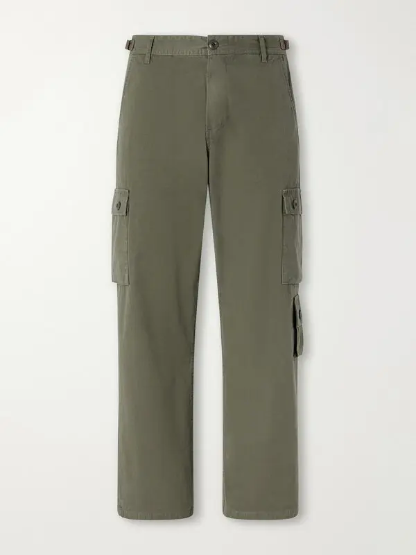HUMAN MADE Straight-leg Logo-appliquéd Cotton Cargo Trousers