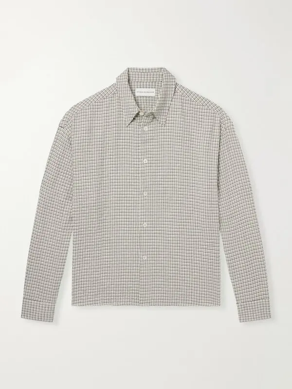 Studio Nicholson Checked Cotton-blend Shirt