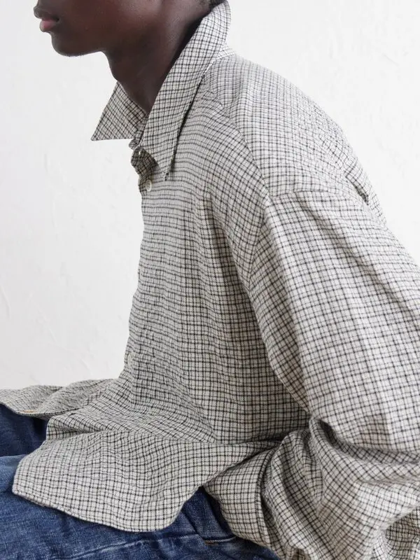 Studio Nicholson Checked Cotton-blend Shirt