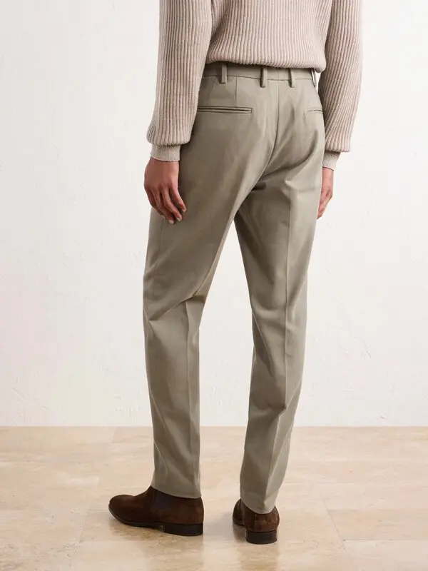 Thom Sweeney Straight-leg Cotton-twill Trousers