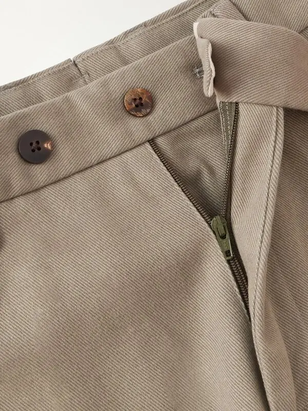 Thom Sweeney Straight-leg Cotton-twill Trousers