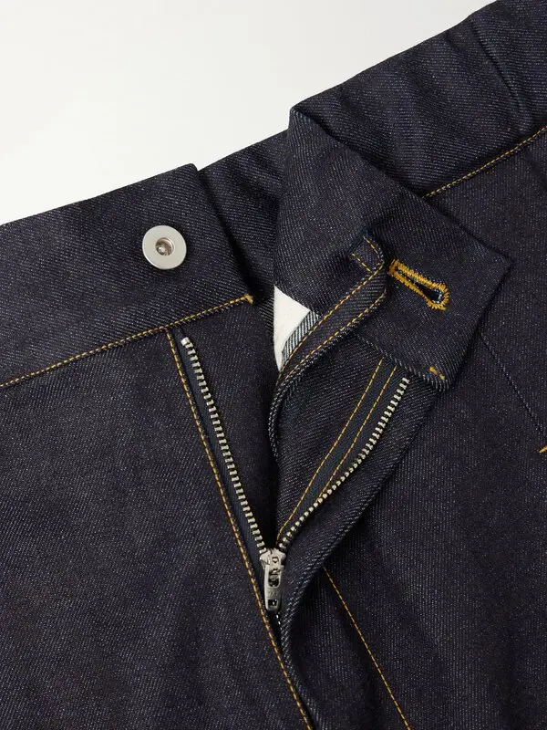 SAGE NATION Barrel-leg Pleated Jeans