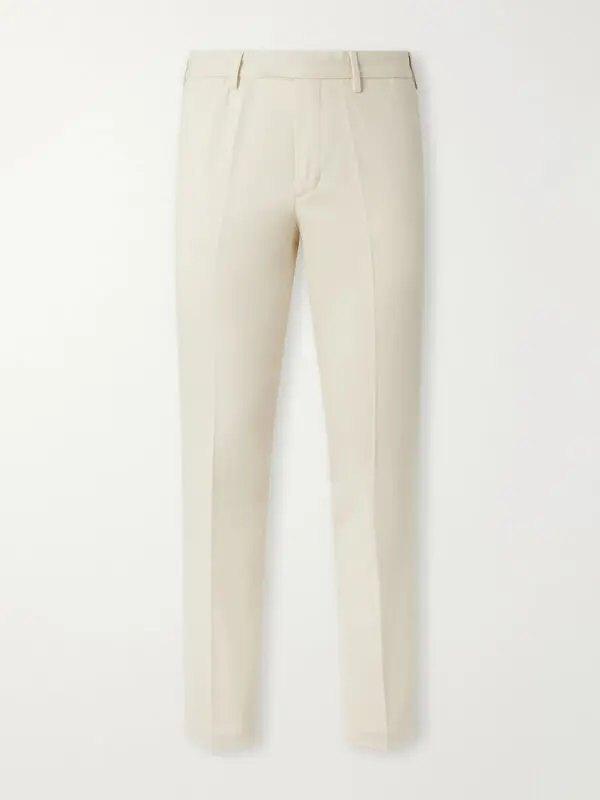 Thom Sweeney Straight-leg Cotton-twill Trousers