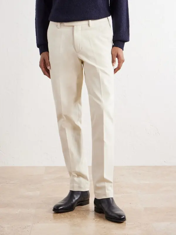 Thom Sweeney Straight-leg Cotton-twill Trousers