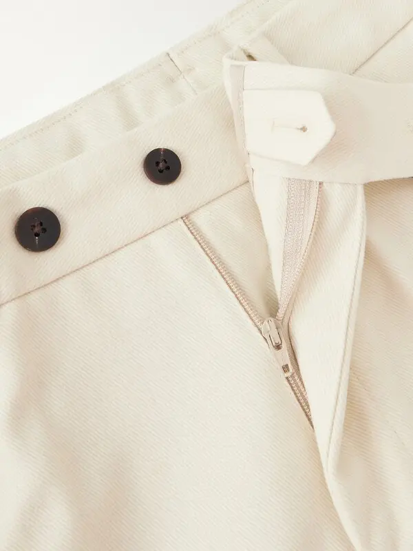 Thom Sweeney Straight-leg Cotton-twill Trousers