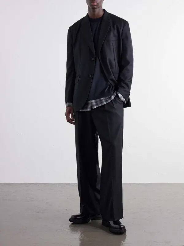 Comme Des Garçons Checked Layered Cotton T-shirt