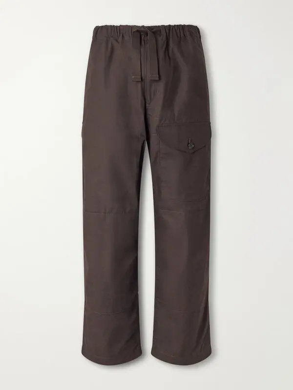 Comme Des Garçons Wide-leg Cotton Trousers - Brown