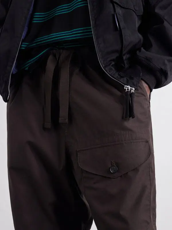 Comme Des Garçons Wide-leg Cotton Trousers - Brown
