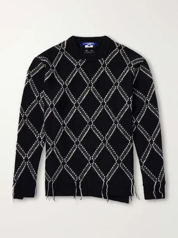 Junya Watanabe Intarsia Wool-blend Sweater