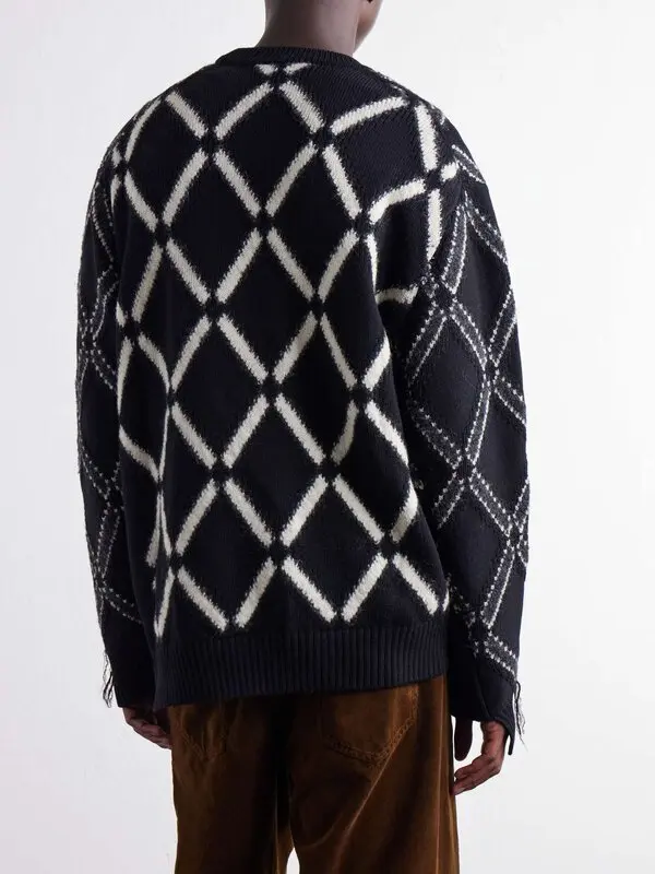 Junya Watanabe Intarsia Wool-blend Sweater