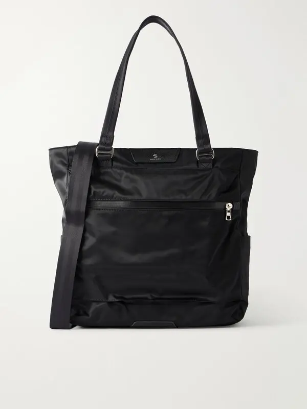 MASTER-PIECE CO Progress 2way Leather-trimmed Twill Tote Bag - Black