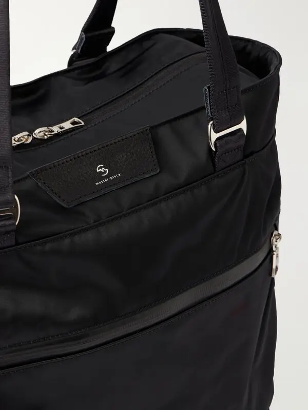 MASTER-PIECE CO Progress 2way Leather-trimmed Twill Tote Bag