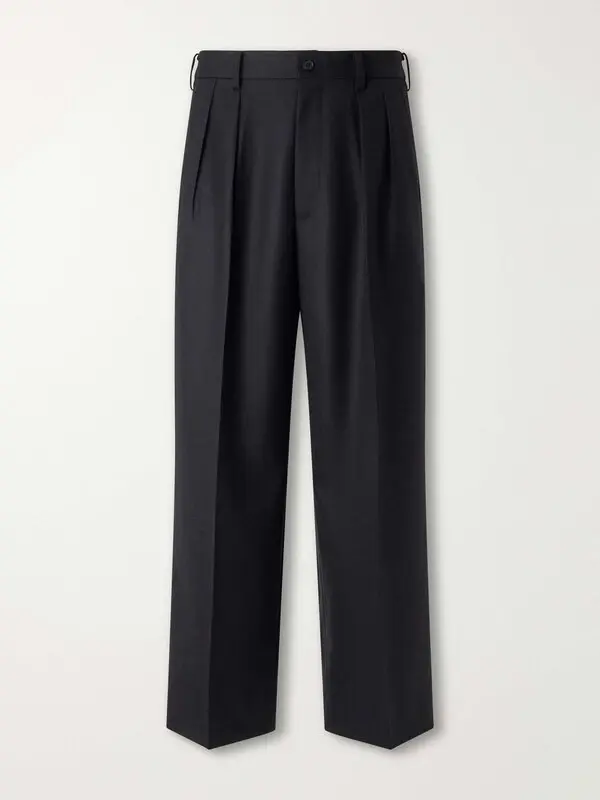 Comme Des Garçons Wide-leg Pleated Wool Trousers