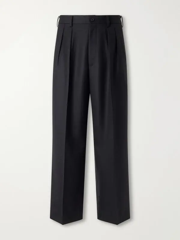 Comme Des Garçons Wide-leg Pleated Wool Trousers