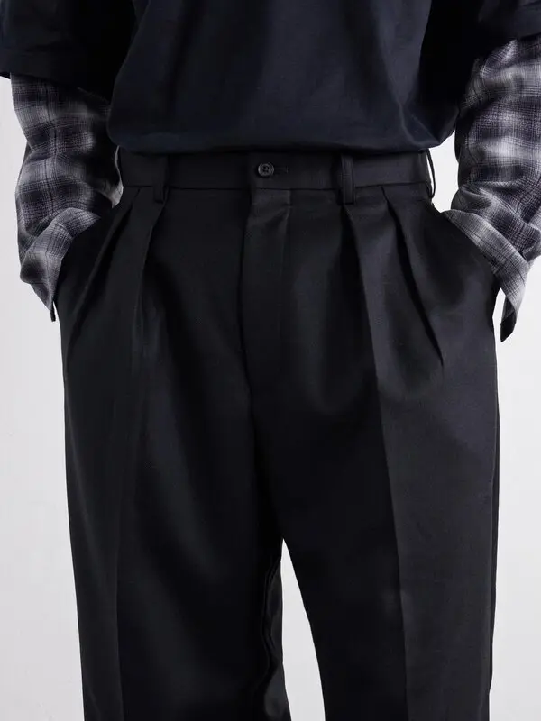 Comme Des Garçons Wide-leg Pleated Wool Trousers