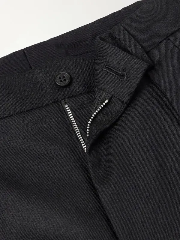 Comme Des Garçons Wide-leg Pleated Wool Trousers