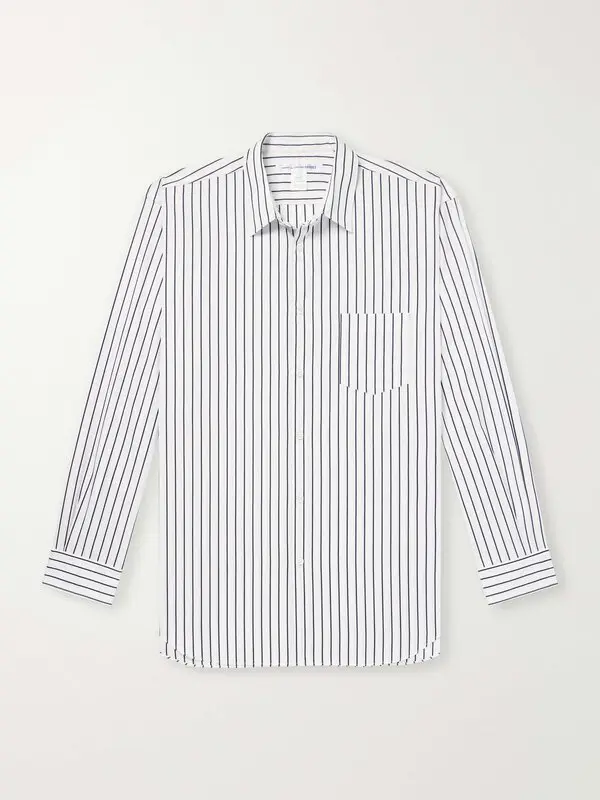 Comme Des Garçons Striped Cotton-poplin Shirt