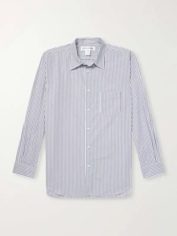 Comme Des Garçons Striped Cotton-poplin Shirt