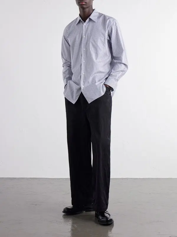 Comme Des Garçons Striped Cotton-poplin Shirt