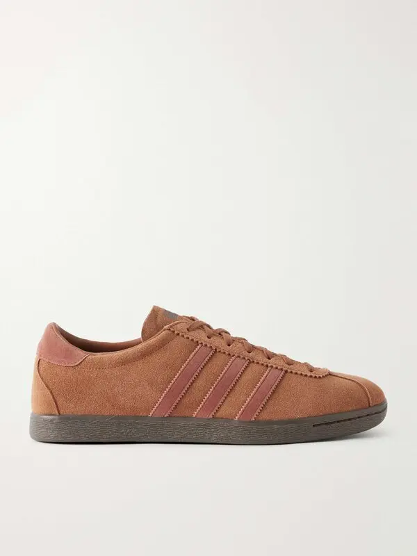 ADIDAS ORIGINALS Tobacco Velvet-trimmed Suede Sneakers - Brown