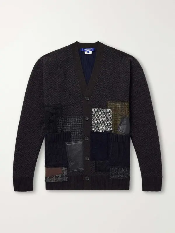 Junya Watanabe Patchwork Wool-blend Cardigan