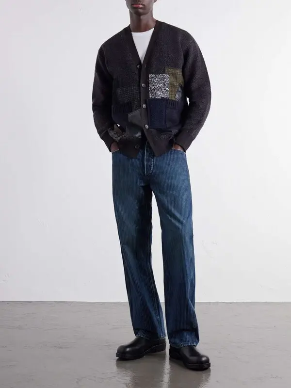 Junya Watanabe Patchwork Wool-blend Cardigan
