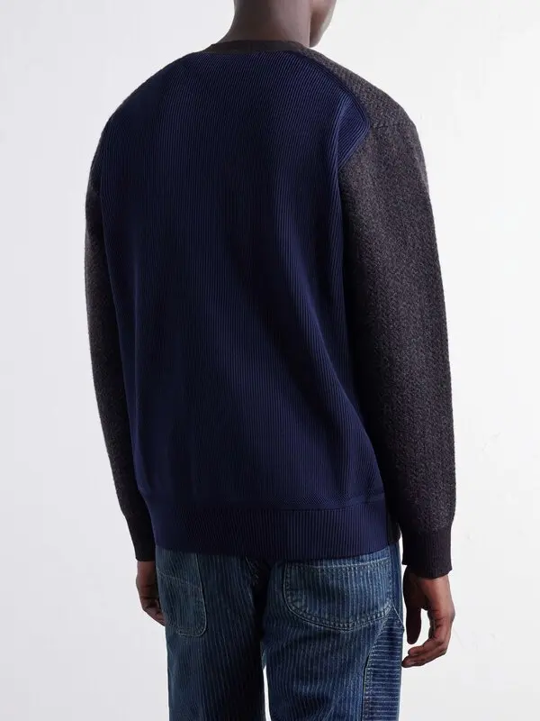 Junya Watanabe Patchwork Wool-blend Cardigan