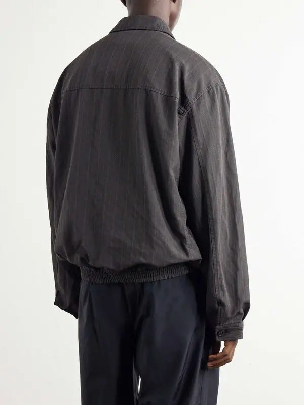 Comme Des Garçons Striped Herringbone Woven Jacket